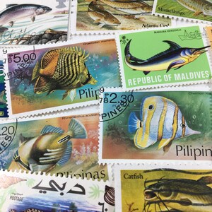 25 Fish Postage Stamps, Tropical Fish Stamps, Vintage Stamps, Postage ...