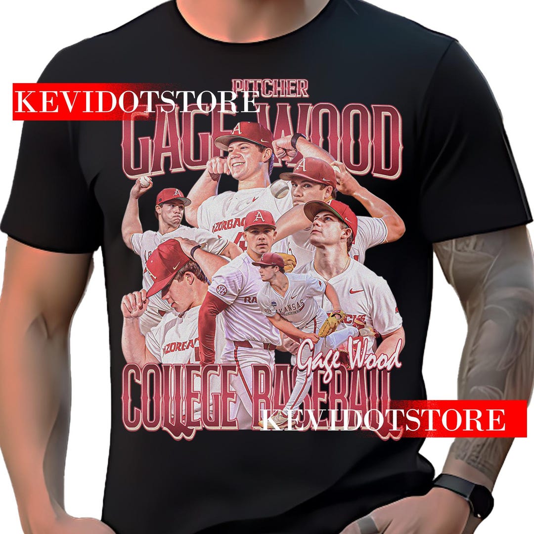 Gage Wood Baseball Pitcher Tee: Vintage College Bootleg Design - Etsy