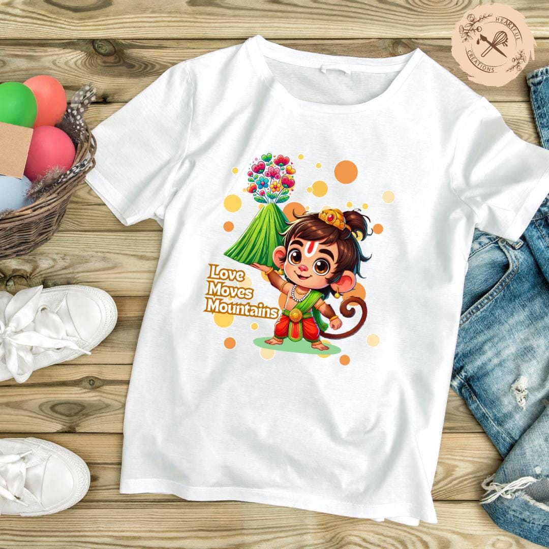 Lord Hanuman Kids T-shirt, Kids T-shirt, Hindu Kids Clothing, Cute ...