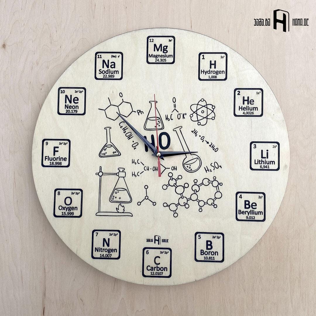Chemistry/math Wall Clock, Mathematics Wall Clock, Math Lover Decor ...