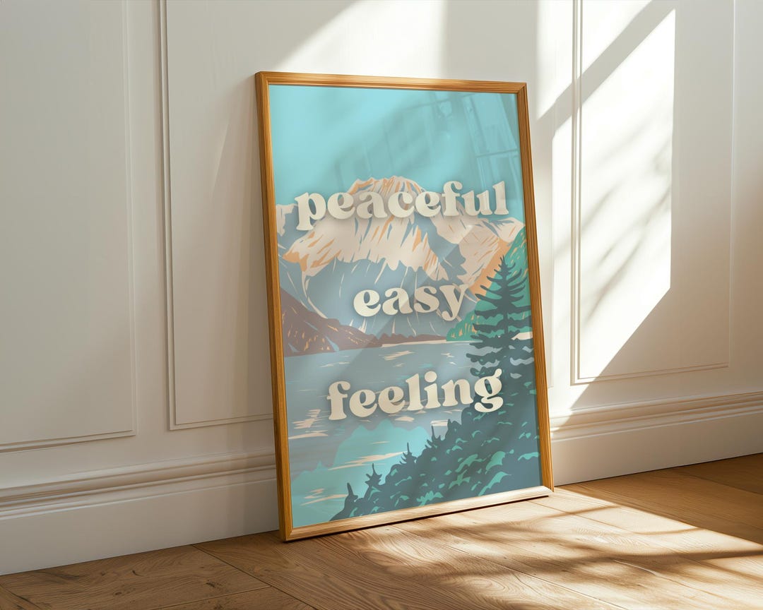 Peaceful Easy Feeling Wall Art, Nature Aesthetic Wall Art, Digital Wall ...