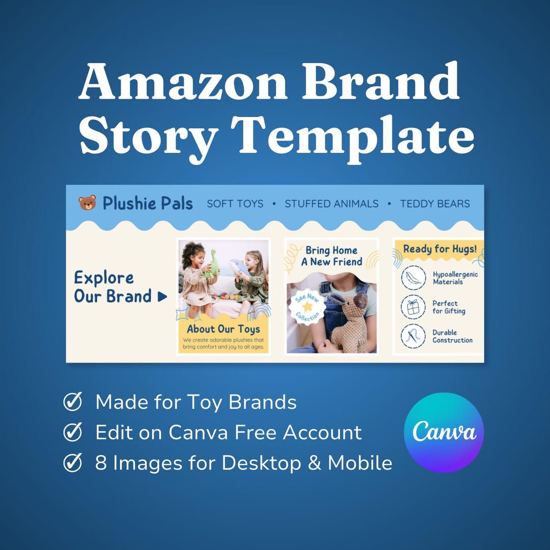 Amazon Brand Story Canva Template, Amazon Brand Store Design, Brand ...