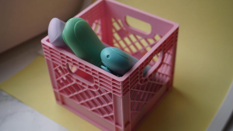 Skadis Milk Basket Crate Hanger, Ikea Skadis Accesory, Pegboard ...