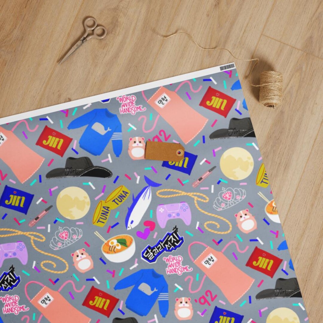 BTS Jin Bias Unique ARMY Gift Wrapping Paper - Etsy