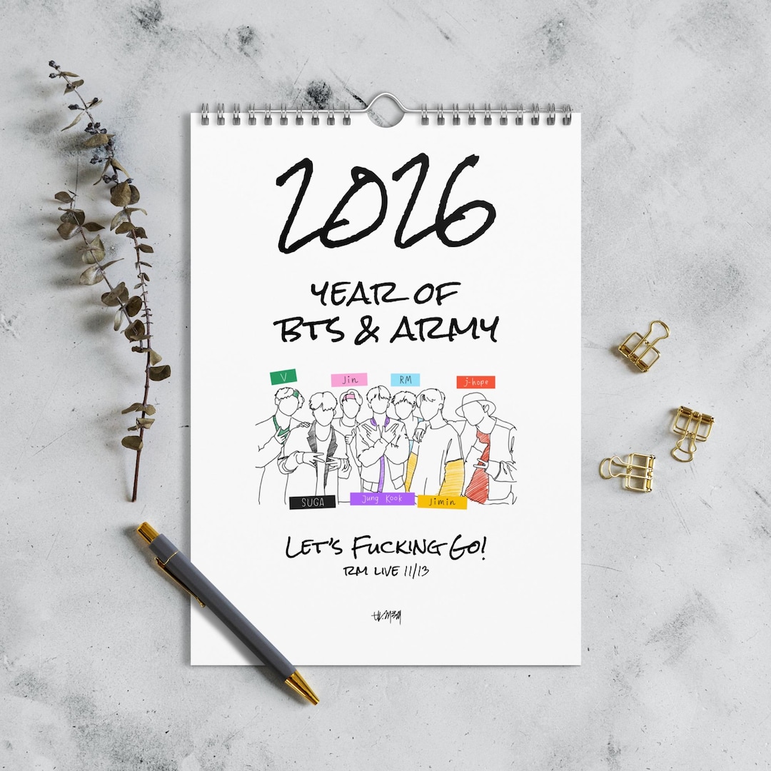 ARMY OT7 2026 Calendar - Etsy