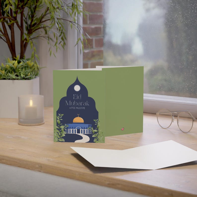 Greeting Cards, Aqsa Mosque Aesthetic, Palestine, Ramadan Eid Gift ...