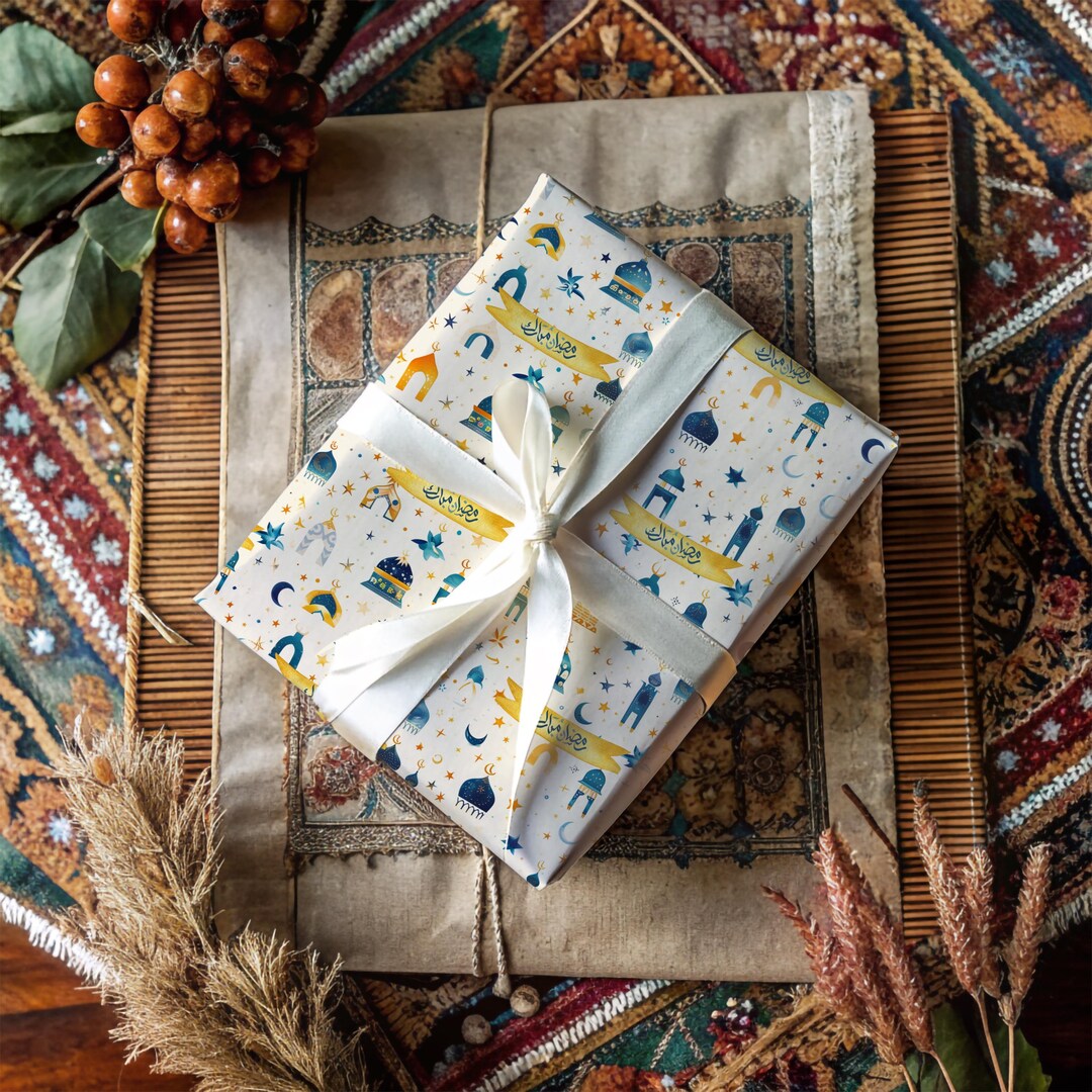 Wrapping Paper, Ramadan Eid Islamic Holiday Custom Gift Wrap With ...