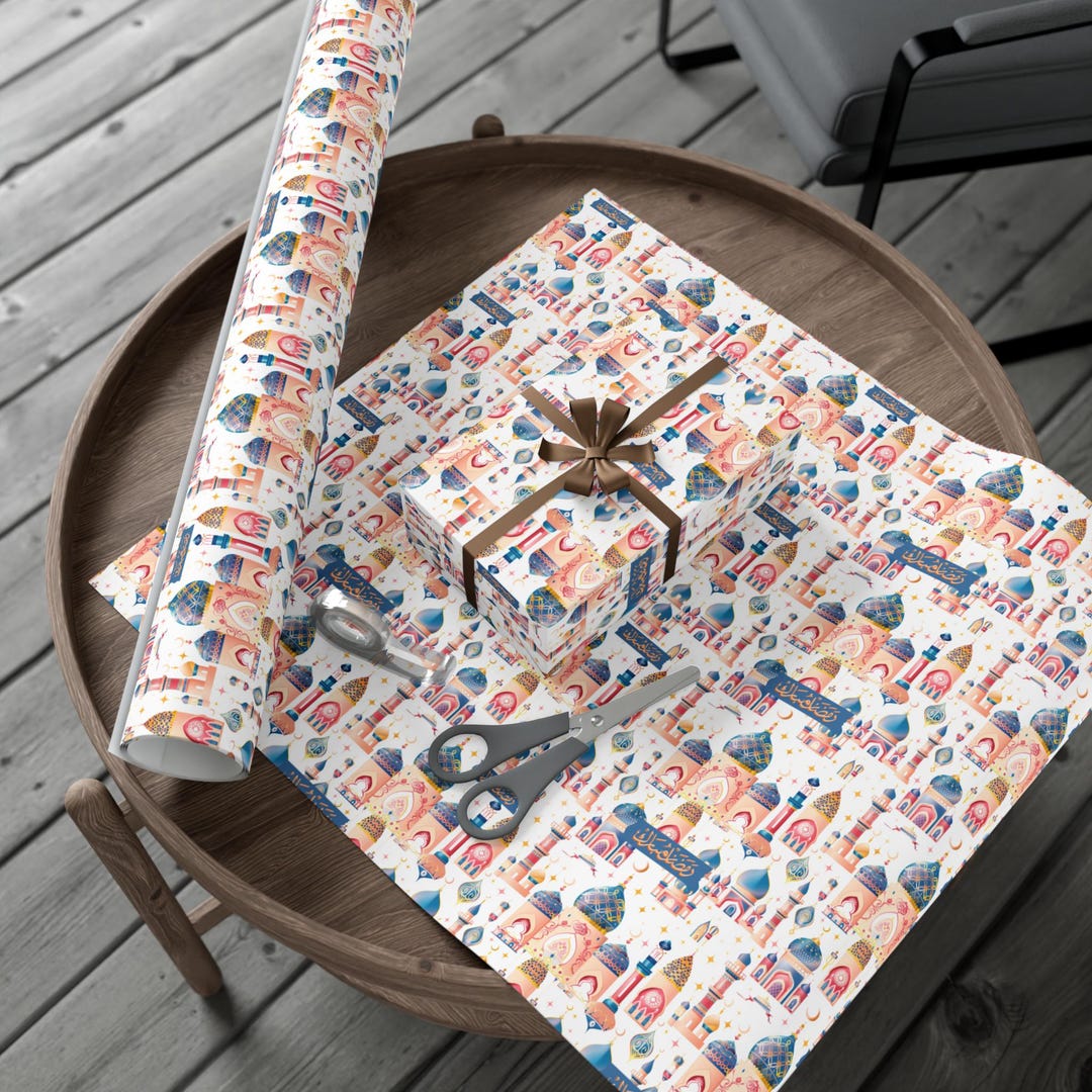 Wrapping Paper, Ramadan Eid Islamic Holiday Custom Gift Wrap With ...