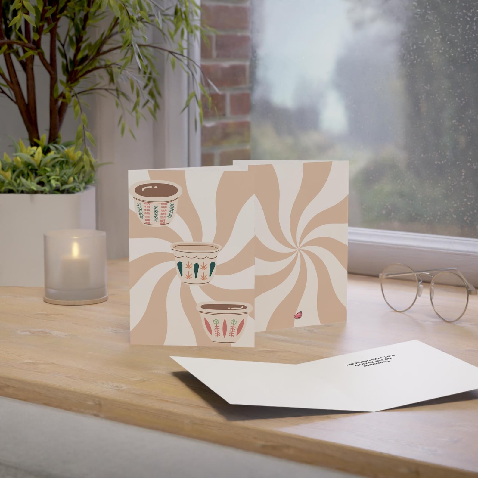 Eid Coffee Greeting Card: Personalized Ramadan Blessings - Etsy