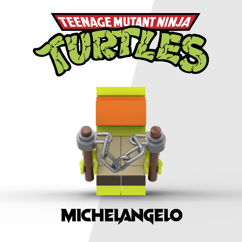 Teenage Mutant Ninja Turtles | MICHELANGELO | Custom Designed Lego ...