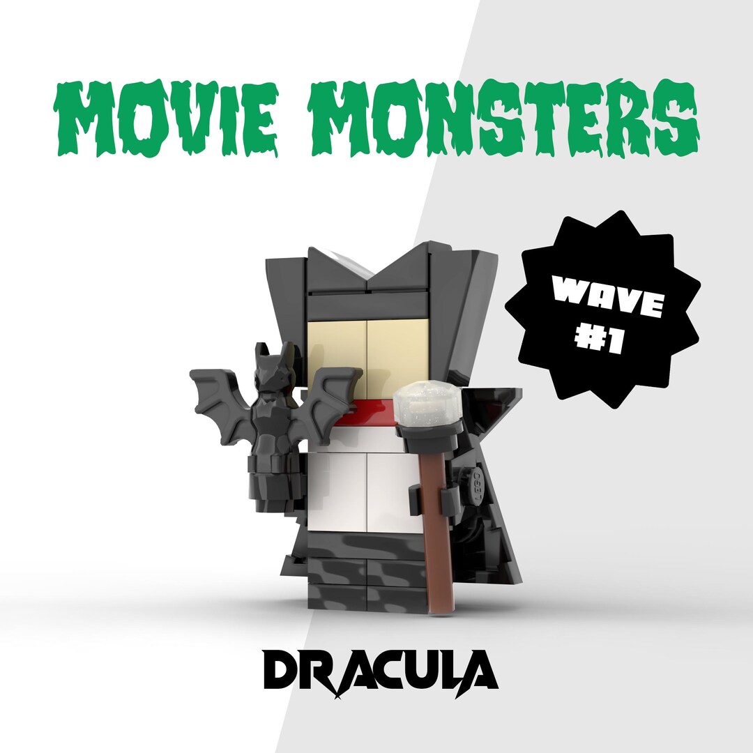 Movie Monsters | DRACULA | Wave #1 | Custom Designed Lego Brick Figure ...