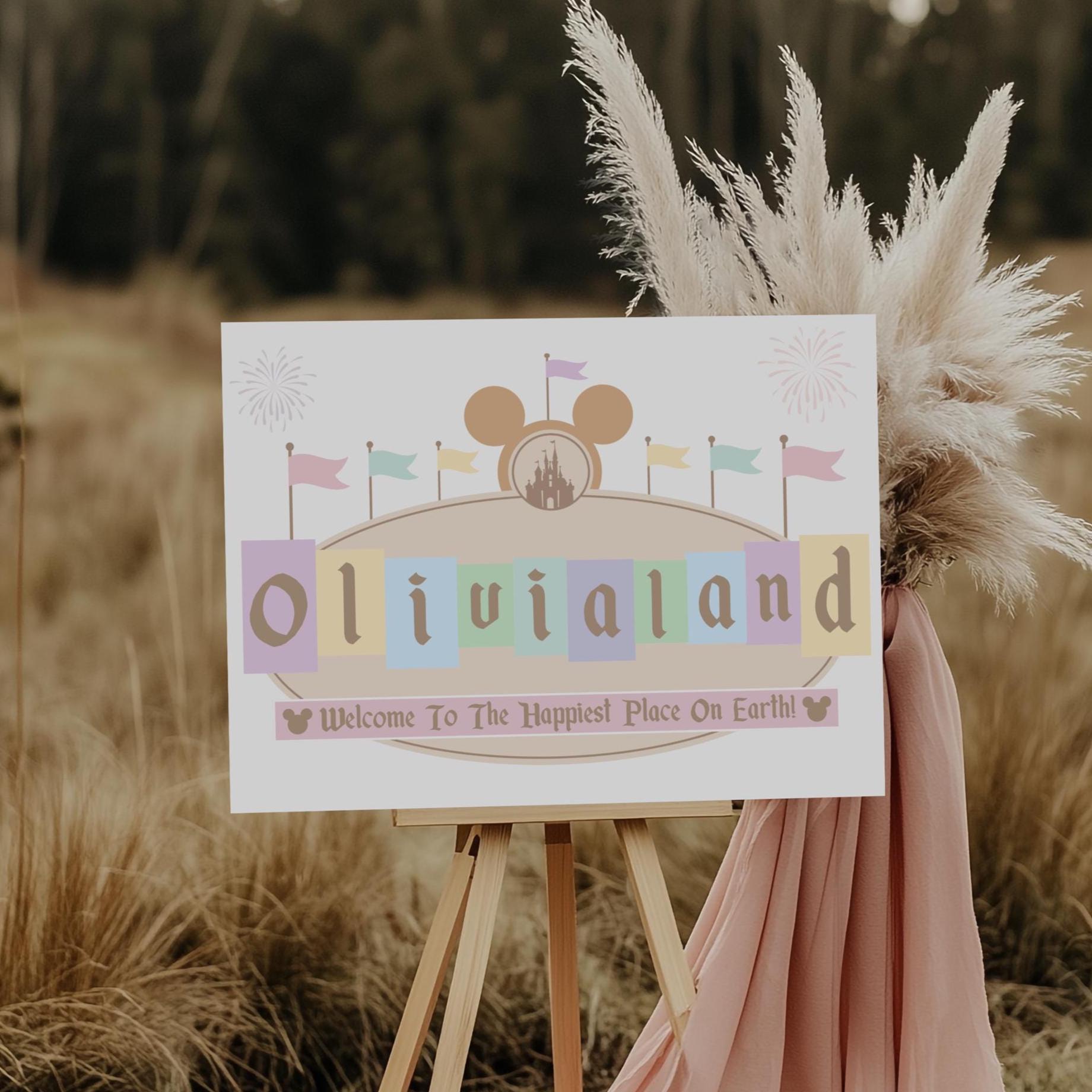 Personalizable Babyland Welcome Sign, Name Disneyland Birthday Party ...