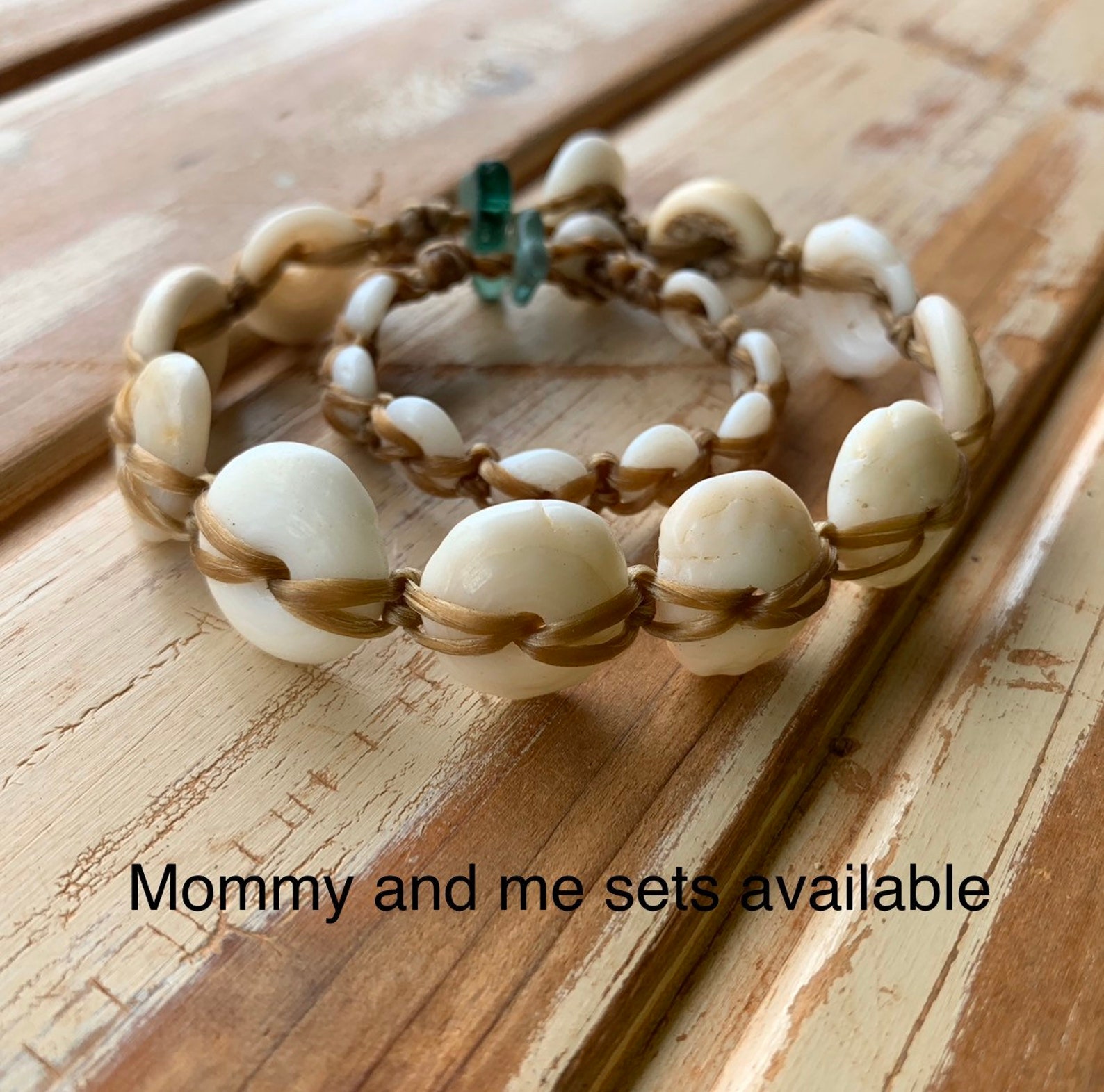 Newborn Keiki child Puka Shell Bracelet With Seaglass Clasp | Etsy