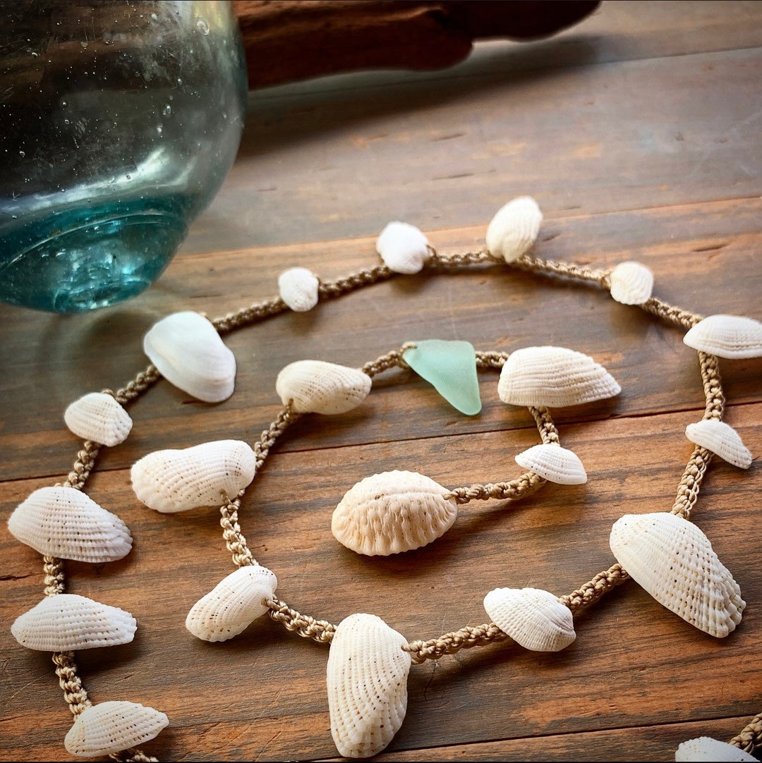 Boho Molokai Shell Wrap Bracelet, Anklet or Necklace With Hawaiian Ark ...