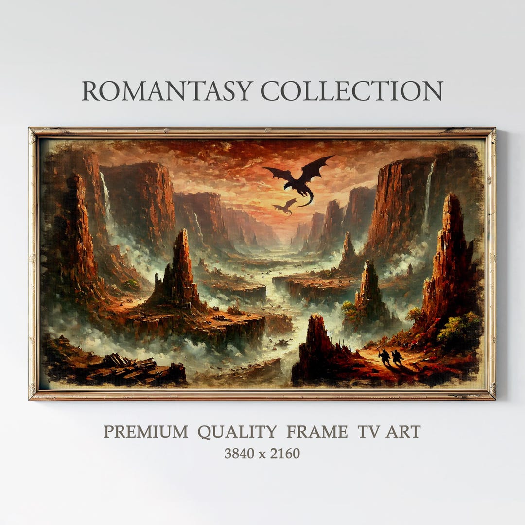 Fourth Wing Frame TV Art the Vale Painting Frame TV Samsung Frame Art ...