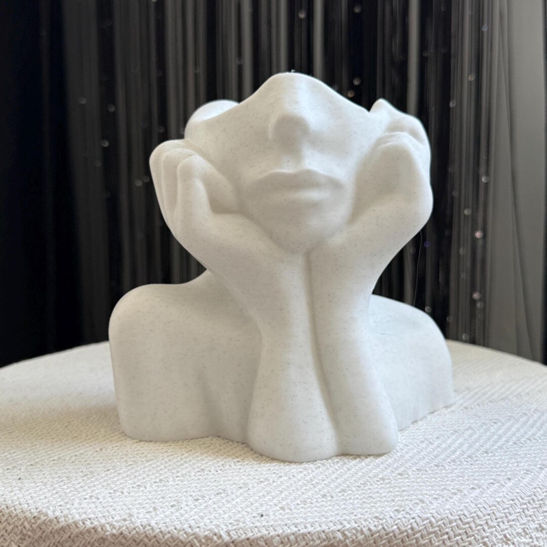 3D Printed Woman Face Planter Bowl: Romantic Home Decor - Etsy