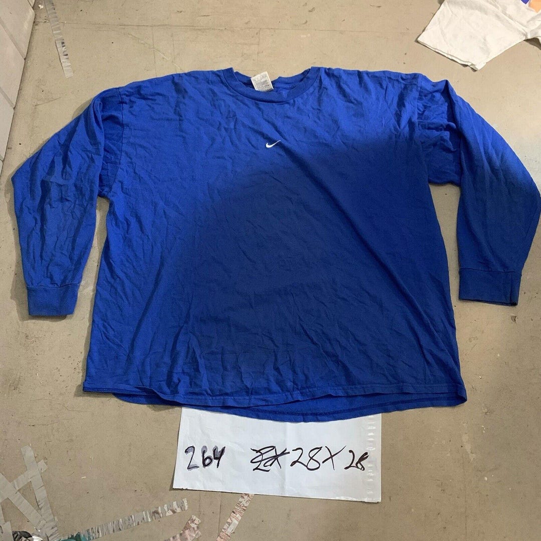 Vintage Nike Center Swoosh Long Sleeve Nike Team Tag T Shirt Size XXL ...