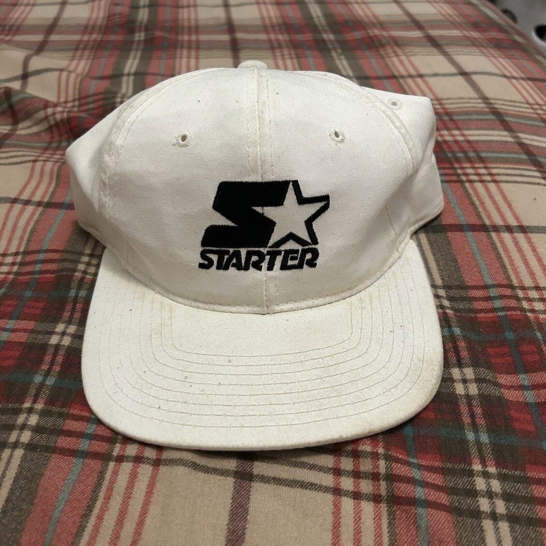 Vintage Starter Logo Snapback Hat White OSFA - Etsy
