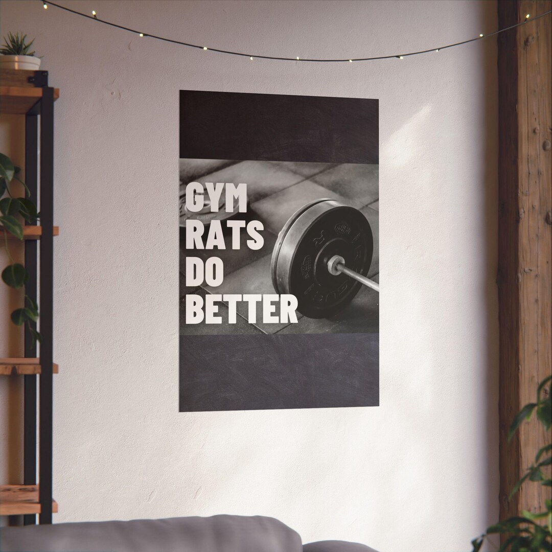 Gym Rats Do Better Poster Motivational Gym Wall Art for Fitness Lovers ...