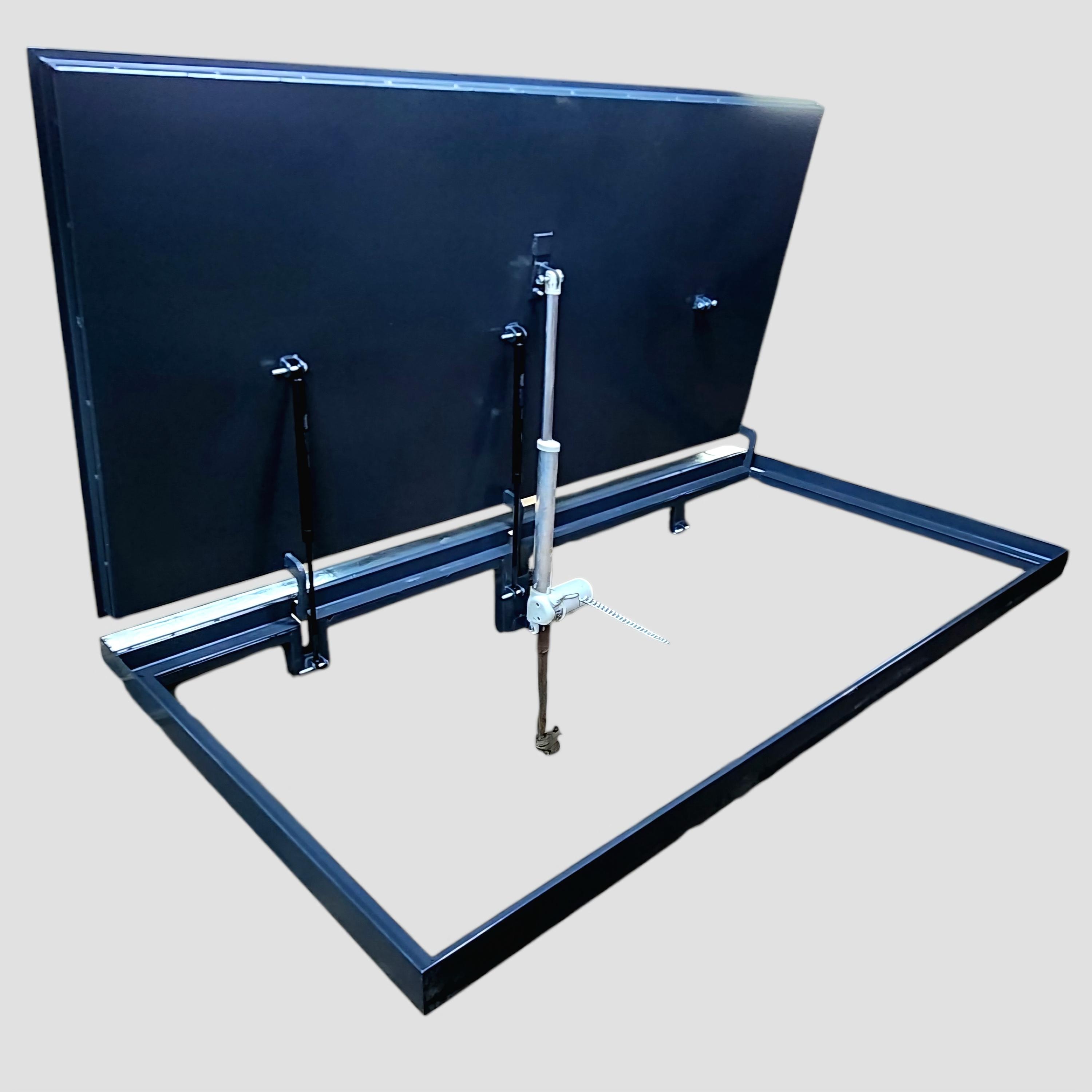 Basement Hatch for Tiles, Custom Floor Trapdoor on Gas Springs and ...