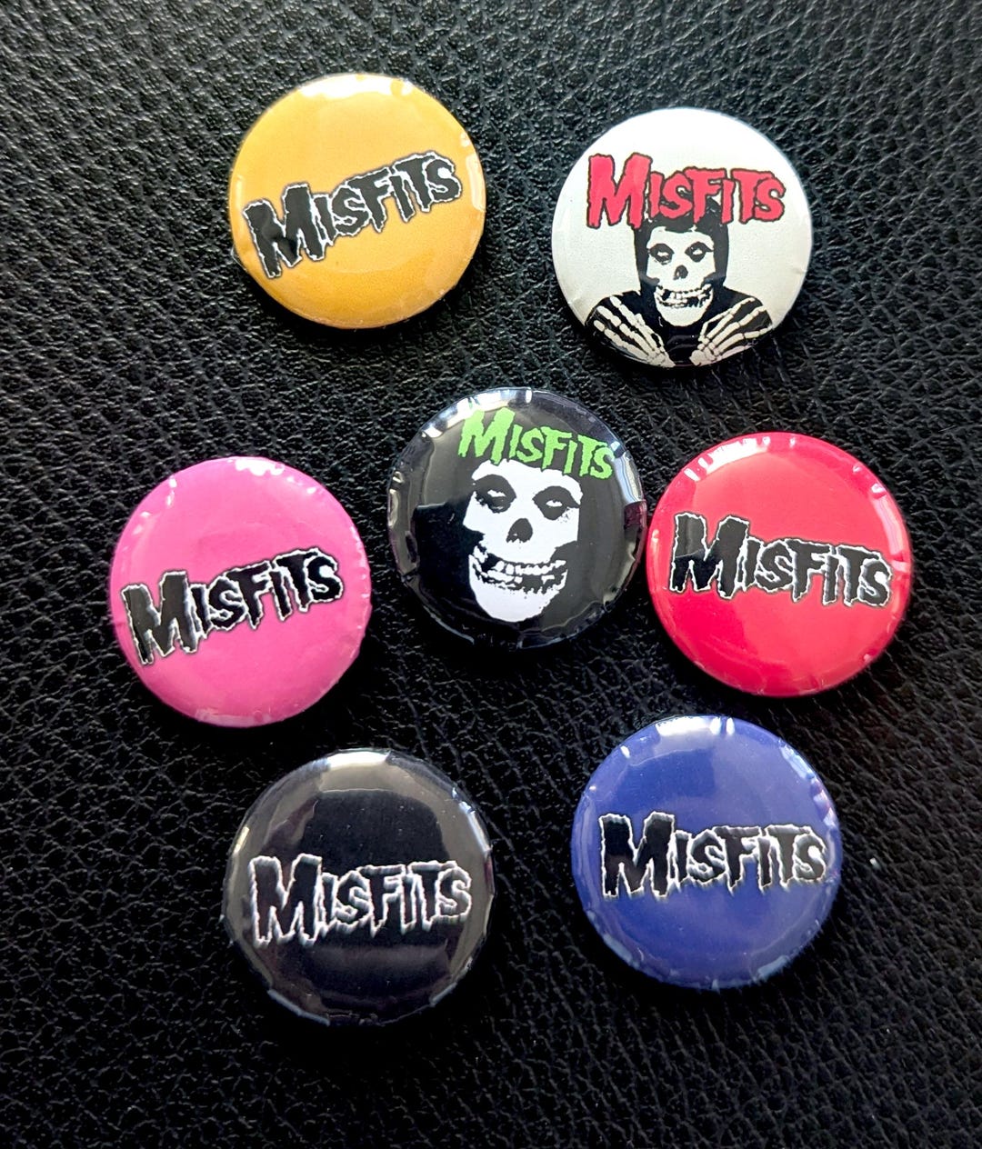 Misfits Punk Rock Button Set, Horror Punk Pins, Skull Badges - Etsy