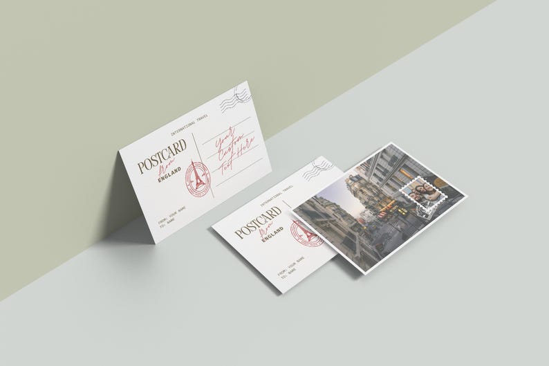 Custom Vintage Postcard Template – Elegant Photo Design (editable Canva ...