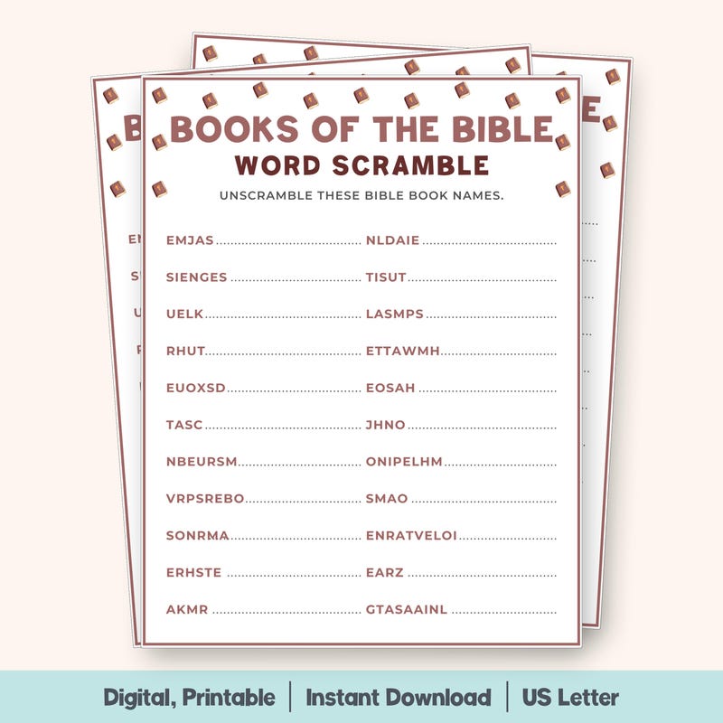 Bible Books Scrambled - Etsy