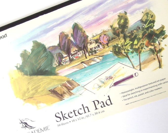 Mead Academie Sketch Pad, 18 X 12, Heavyweight, Partial Pad - Etsy