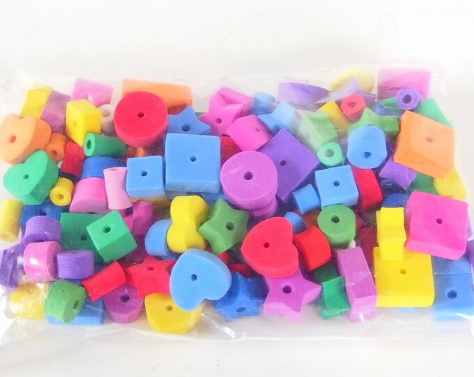 Foam Shape Beads for Lacing, Pounding, Jewelry - Etsy