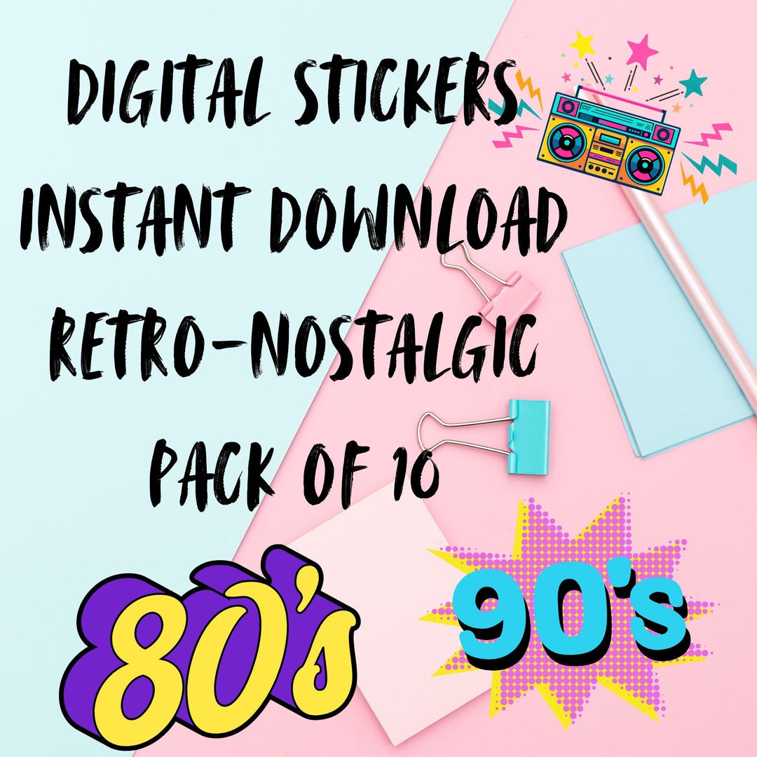 Retro & Nostalgic Digital Stickers PNG | Vintage Aesthetic Digital ...