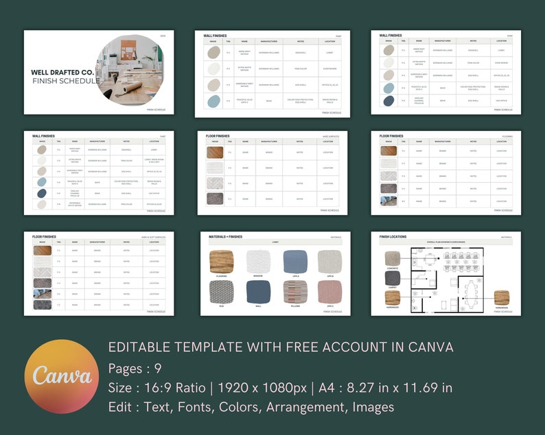 Interior Design Fixture & Finish Schedule | Lighting and Kitchen ...