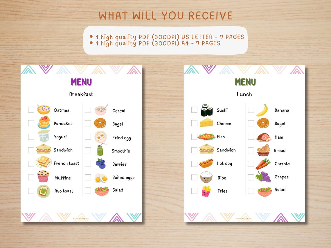 Printable Pretend Play Menu for Kids | Restaurant Roleplay | Fun ...