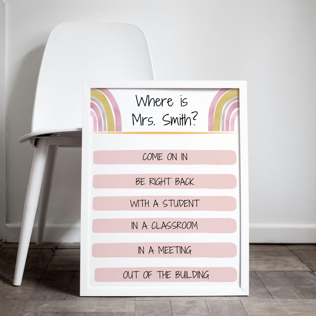 Personalized School Counselor Door Sign | Customized Where is the ...