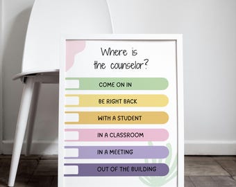 Where is the Counselor? Sign - Etsy