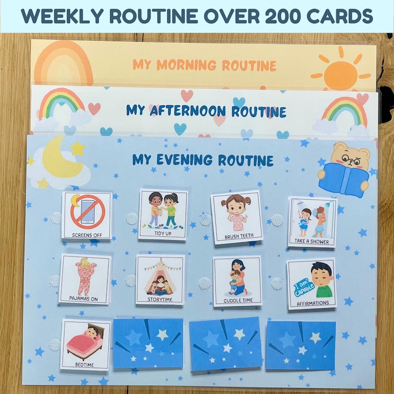 Dailyroutine | Kids Daily Checklist | Visual Schedule Toddler| Bedtime ...