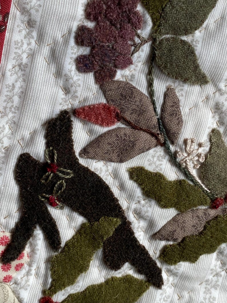 The Holly, the Ivy and the Hare Quilt - Digital Pattern - Etsy