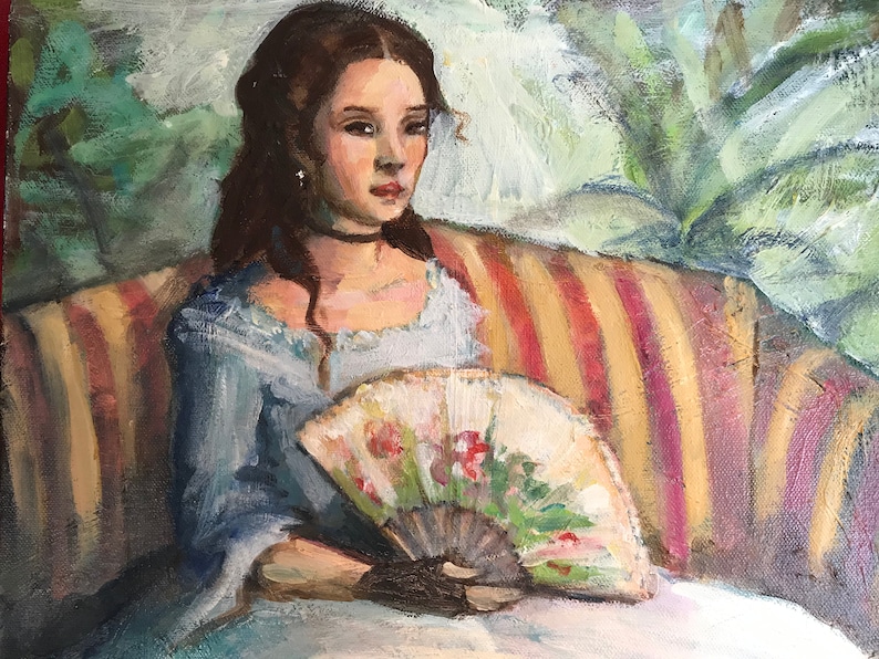 Nancy Wiley Painting, Original Oil on Canvas, Contemporary Art, Girl ...