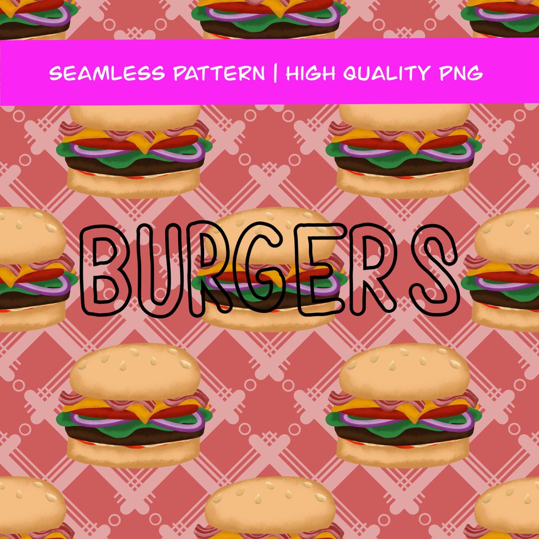 Burgers | Repeating Pattern | Digital File - Etsy