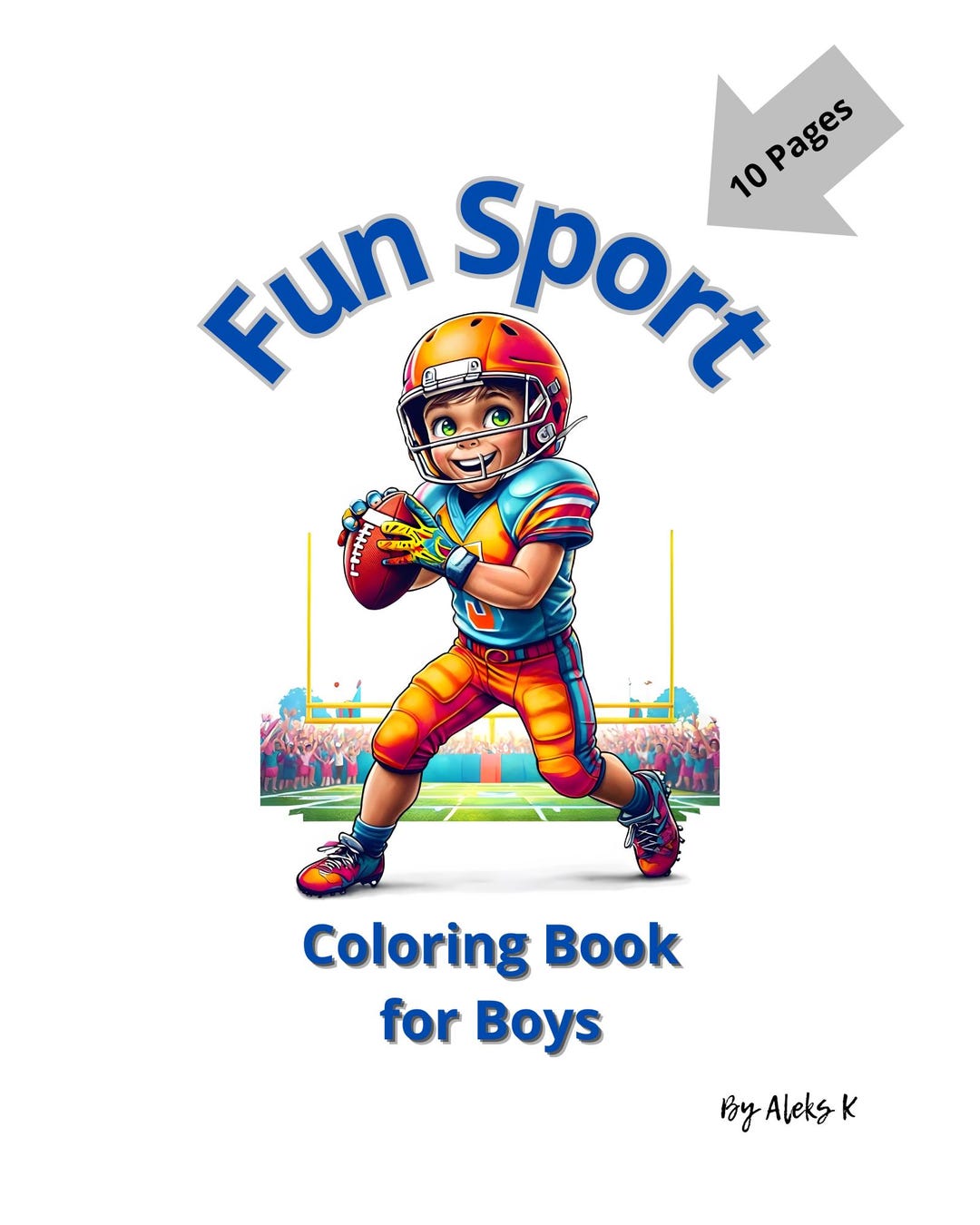 Fun Sport Coloring Book for Boys, Kids Gift, Instant Download ...