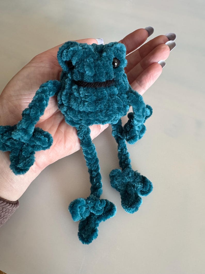 Crochet Felix the Fidget Leggy Frog Plush Stuffed Animal Plushie ...
