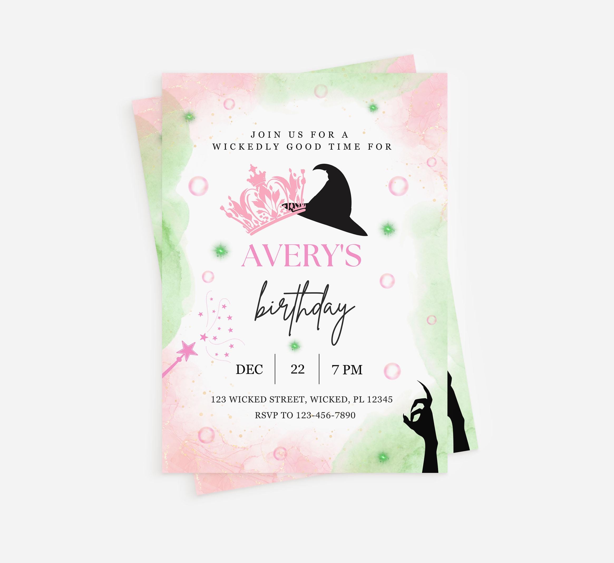 Wickedly Good Time Birthday Invite Theme: Editable (digital Download ...