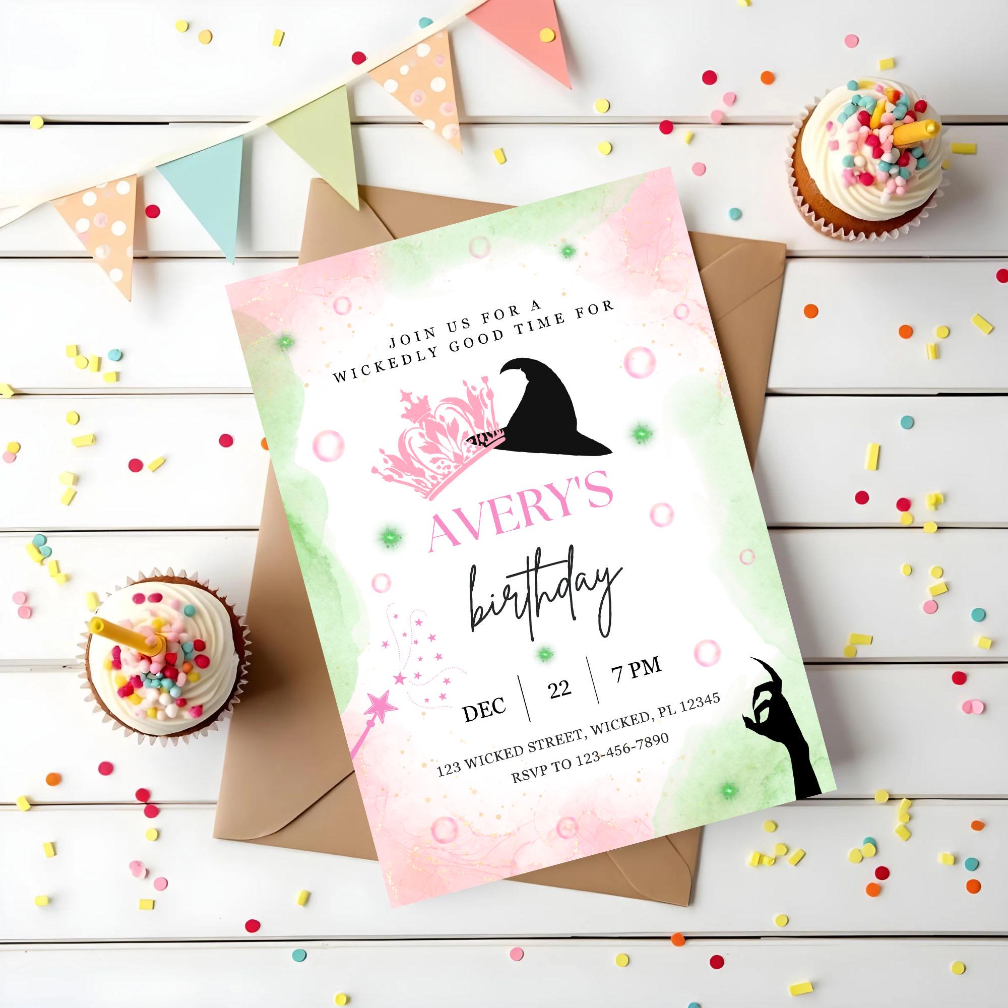 Wickedly Good Time Birthday Invite Theme: Editable (digital Download ...