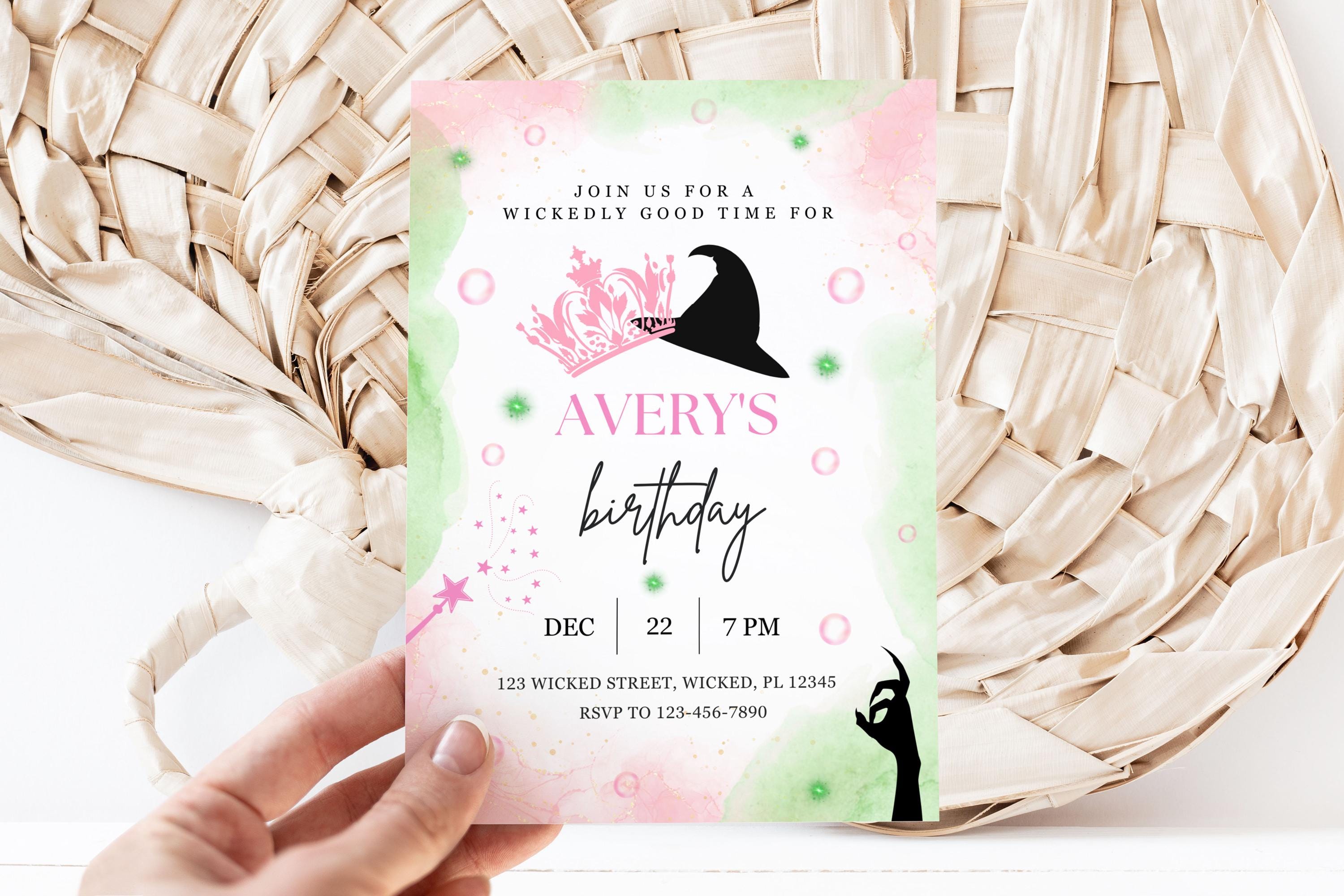 Wickedly Good Time Birthday Invite Theme: Editable (digital Download ...
