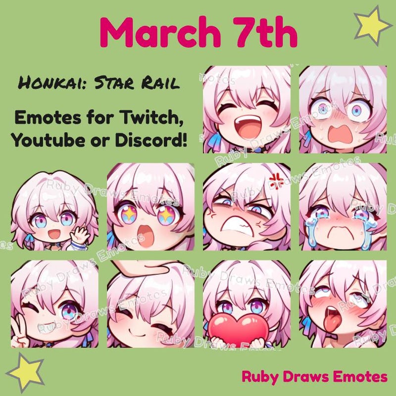 March 7th Sticker Hsr - Etsy