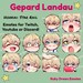 Gepard Landau Honkai Star Rail Chibi Style Emotes for Twitch, Youtube ...