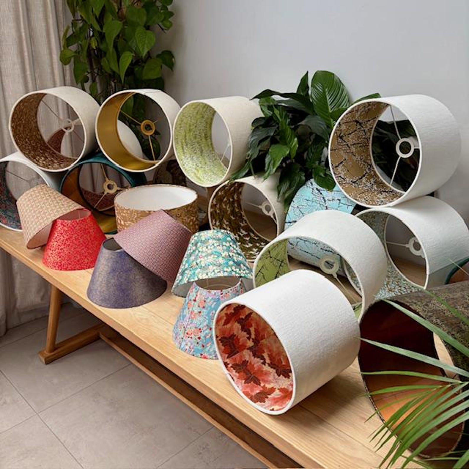 Luxury Lampshade Using Beautiful Japanese Chiyogami (yuzen) Paper ...