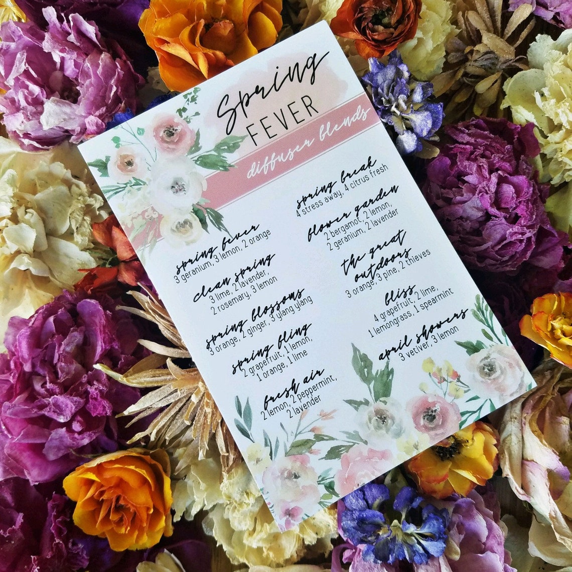 Spring Diffuser Blend Postcard - Etsy
