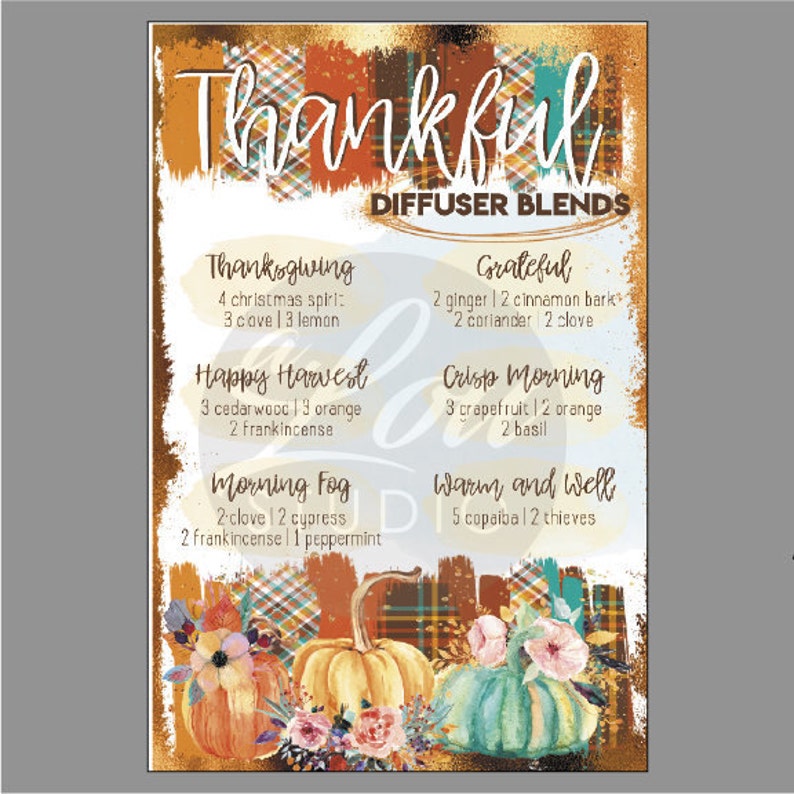 Thanksgiving Diffuser Blend Postcard - Etsy