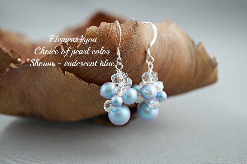 BRIDAL Grape Cluster Earrings Wire Wrapped Jewelry Unique - Etsy