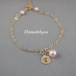 INITIAL Charm Bracelet Monogrammed Circle Charm Personalized - Etsy Canada